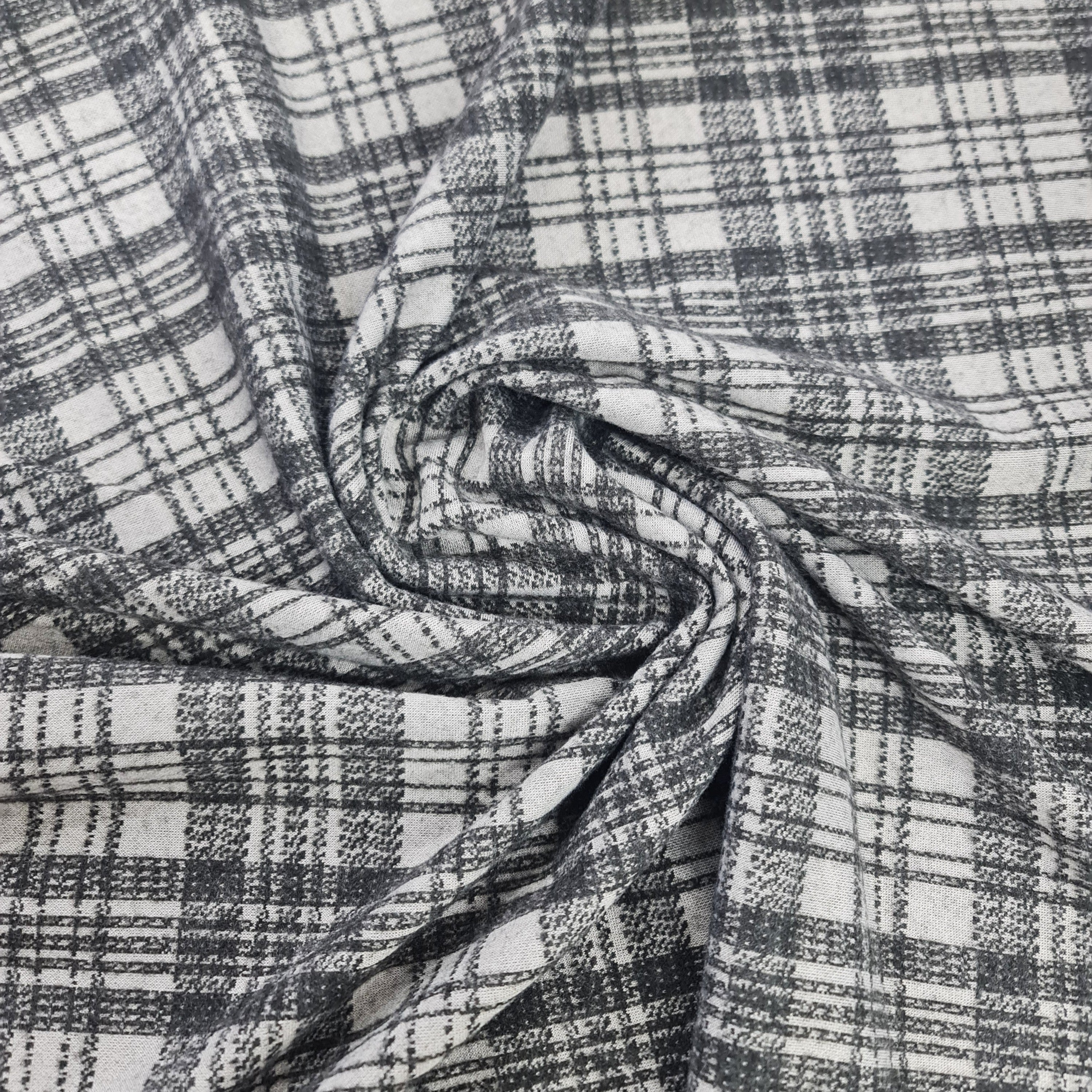 Winter Checked Fabric- Grey – Misbaah Stores